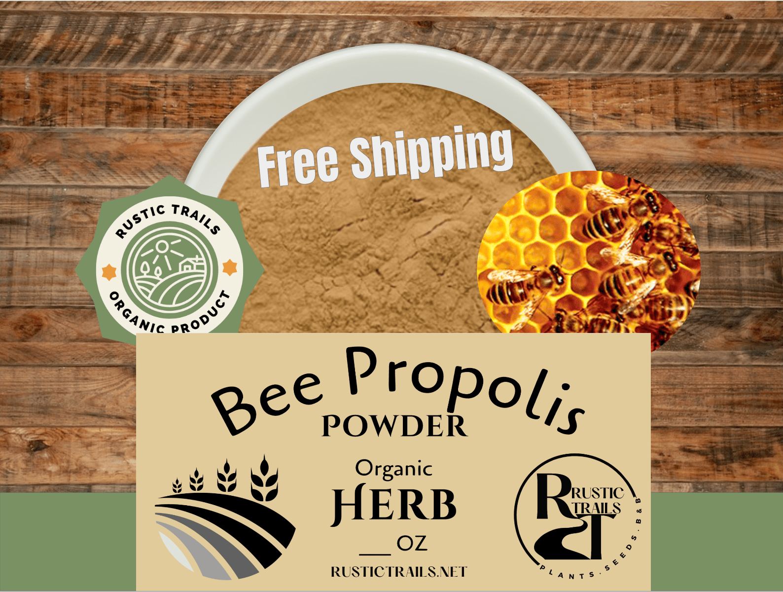 Bee Propolis Powder - Rustic Trails Texas LLC